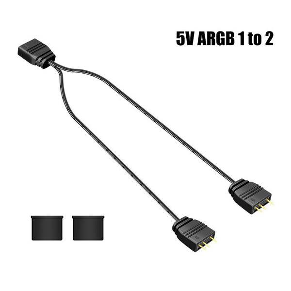 1-2 Сплиттер для ARGB подсветки 5v 3pin разветвитель для вентиляторов ...