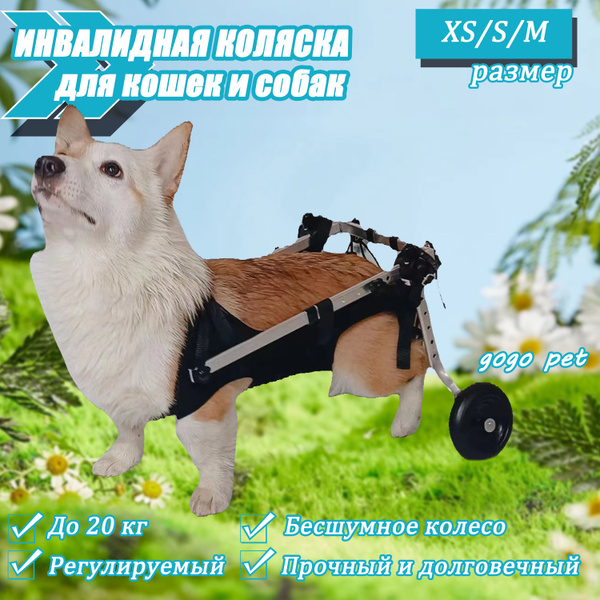 Инвалидная коляска для собак и кошек для задних лап, для мелких и ...