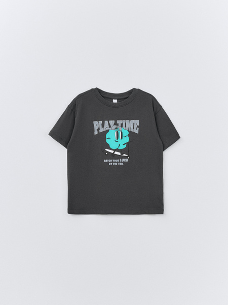 Футболка Sela, размер 116, цвет черный, 100% Хлопок - купить по выгодной цене в интернет ...