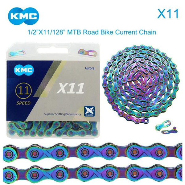 KMC Bike Aurora Chain X11 MTB 118L Дорожная велосипедная цепь для 11-скоростного дорожного ...