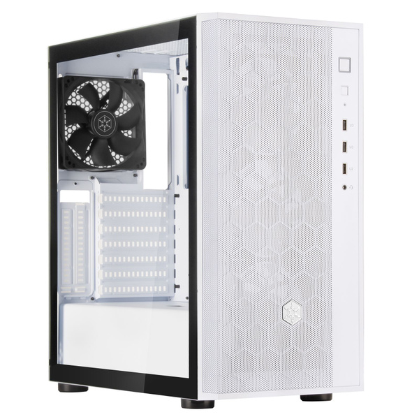 SilverStone Technology FARA R1, закаленное стекло, белый, корпус Mid ...