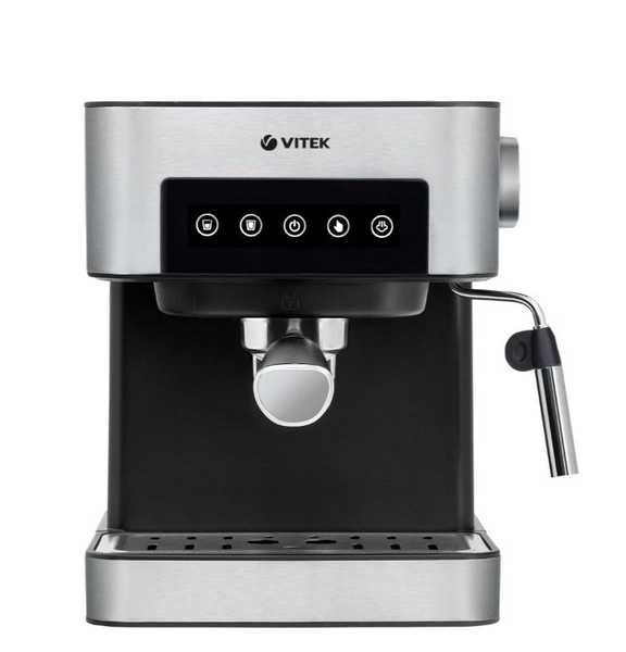 VITEK Кофеварка рожковая VT-1508, серебристый, серебристый купить на OZON по низкой цене ...