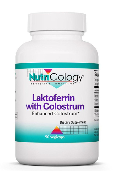 Nutricology, лактоферрин с молозивом, Lactoferrin with Colostrum, 90 ...