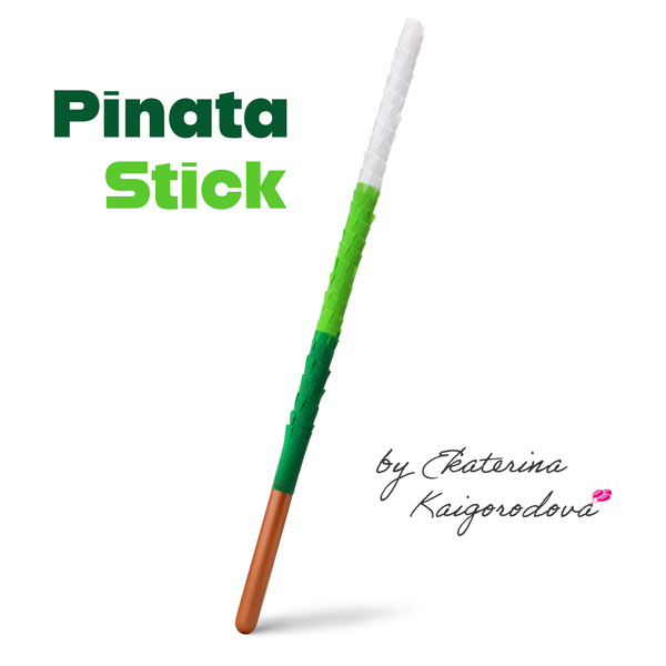 Бита для пиньяты, 60 см / Pinata stick by Ekaterina Kaigorodova / Палка ...