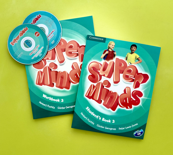Комплект Super Minds 3: Student's Book and Workbook (Учебник, рабочая тетрадь, 2 книги) + 2 CD ...