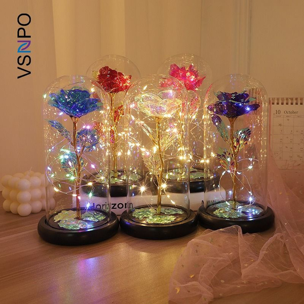 Купить Светодиодный декоративный светильник ночник Роза в колбе с ...