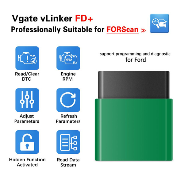 Тестер автомобильный Vgate FD+ Bluetooth 4.0 - купить по выгодной цене ...