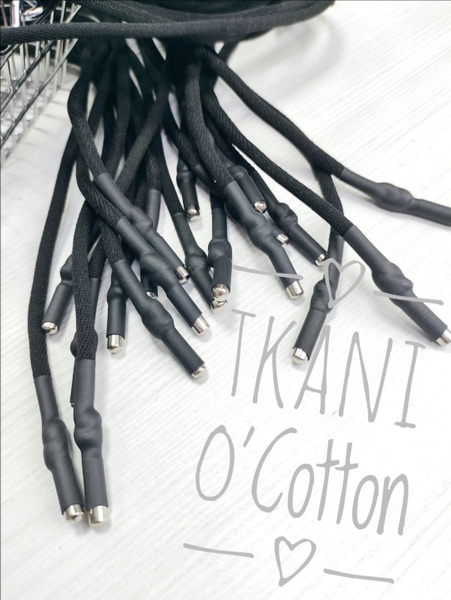 Шнурки Tkani O'Cotton, черный, Полиэстер, 130 см купить по низкой цене ...