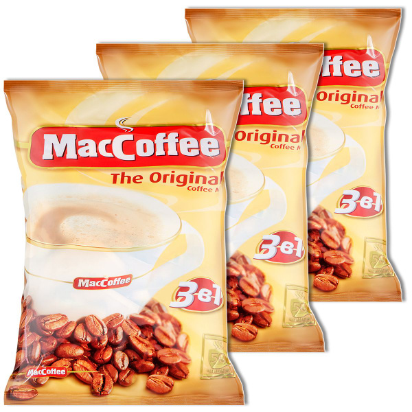 Кофе 3в1 MacCoffee Original растворимый, в пакетиках, 20 г, 150 шт ...