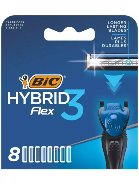 Сменные кассеты BIC Flex3 Hybrid 8шт - купить с доставкой по выгодным ...