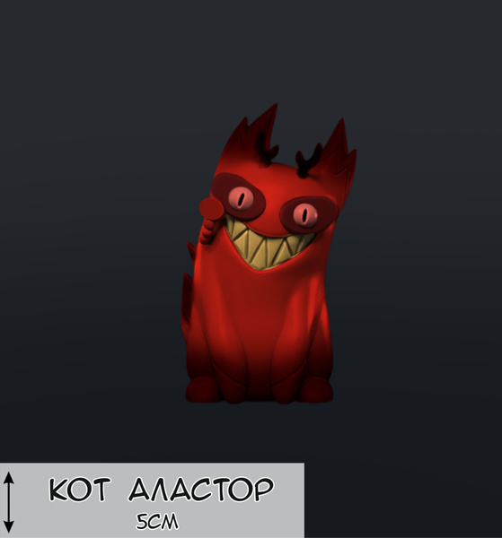 Характеристики Фигурка проклятый кот Аластор, Радио Демон, 3Д фигурка ...