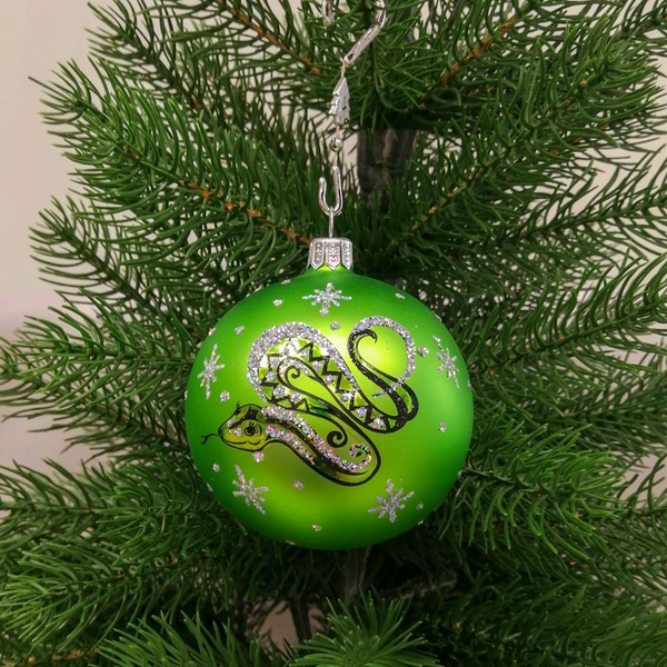 Елочный шар Ёлочка "змея", диаметр 7 см, купить по выгодной цене в ...