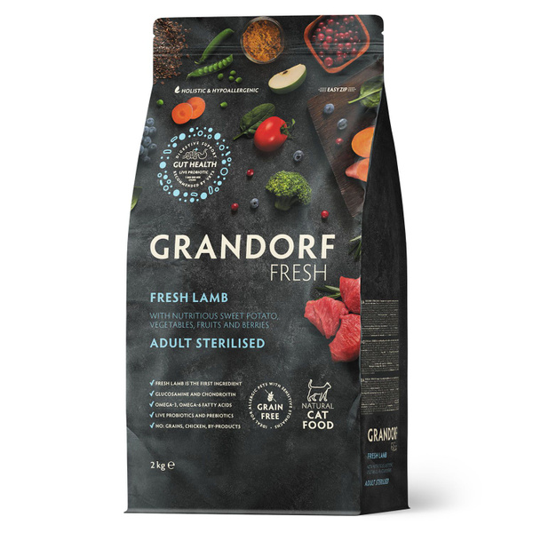 Сухой корм для стерилизованных кошек Grandorf Fresh ягненок 2кг купить ...