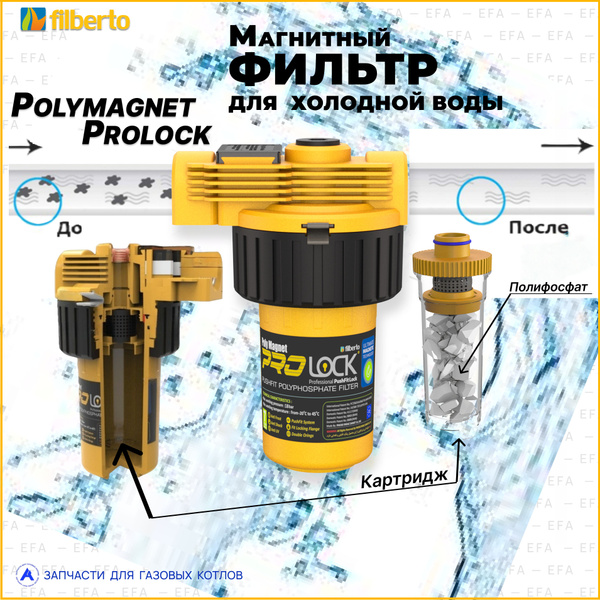 Универсальный полифосфатный фильтр с усиленным магнитным преобразователем и защитным замком ...