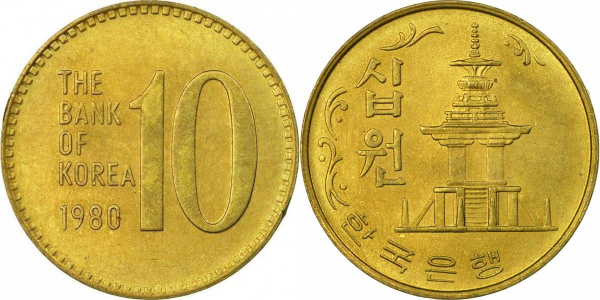Южная Корея 10 вон, 1971-1982 XF - купить в интернет-магазине OZON с быстрой доставкой (1583406057)