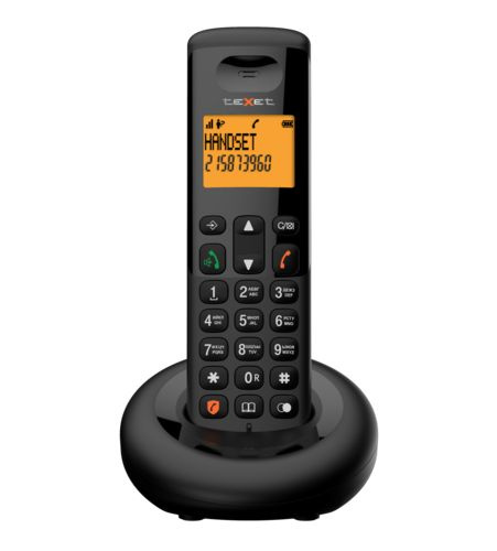 Телефон беспроводной TEXET, черный, 127219 - купить с доставкой по ...