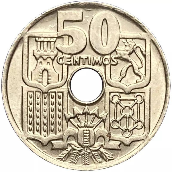 Испания 50 сантимов 1963 ЯКОРЬ Франко UNC - купить в интернет-магазине OZON с быстрой доставкой ...