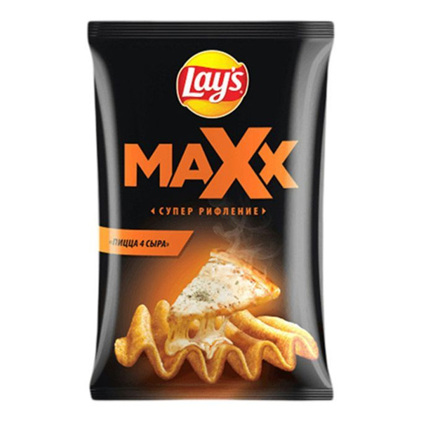 Картофельные чипсы Lays MAXX "Пицца 4 сыра" 110гр. х 10шт - купить с ...