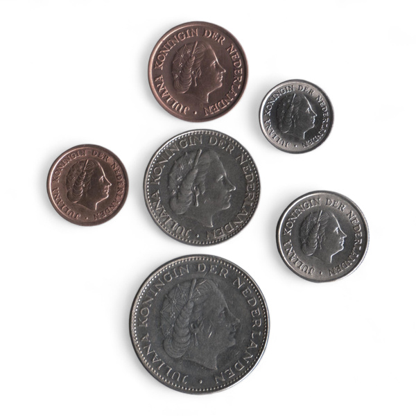 Набор из 6 монет Нидерландов - 1 5 10 25 центов,1 2,5 гульденов 1967-1980 г. (Юлиана) - купить в ...