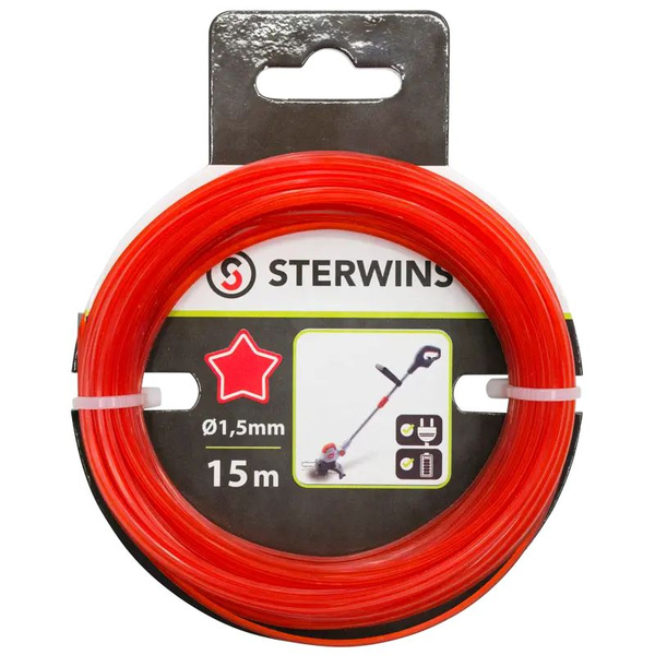 Леска для триммера Леска для триммера Sterwins 1.5 мм 15 м звезда ...
