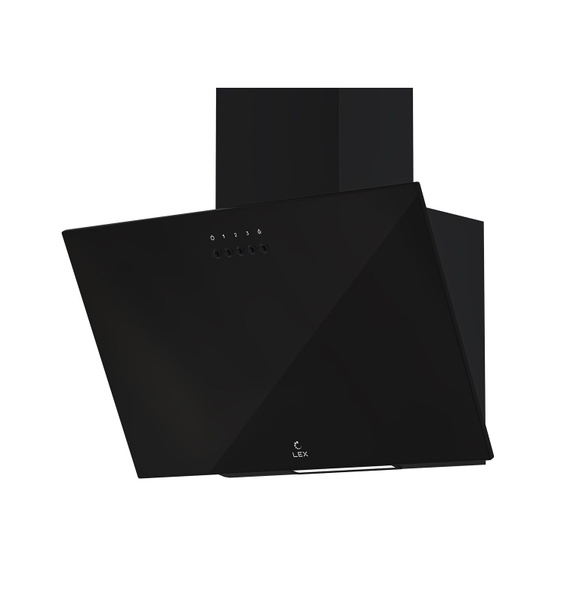 Вытяжка кухонная наклонная LEX MOZA 450 Black, 45 см, отделка ...