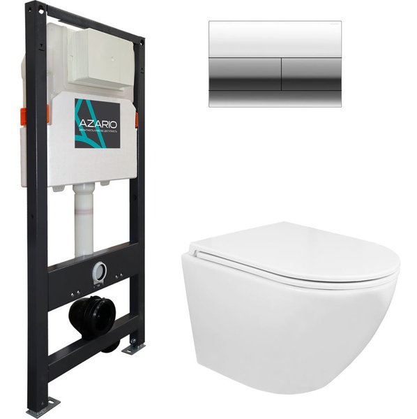 Комплект унитаза c инсталляцией Azario, направление выпуска ...
