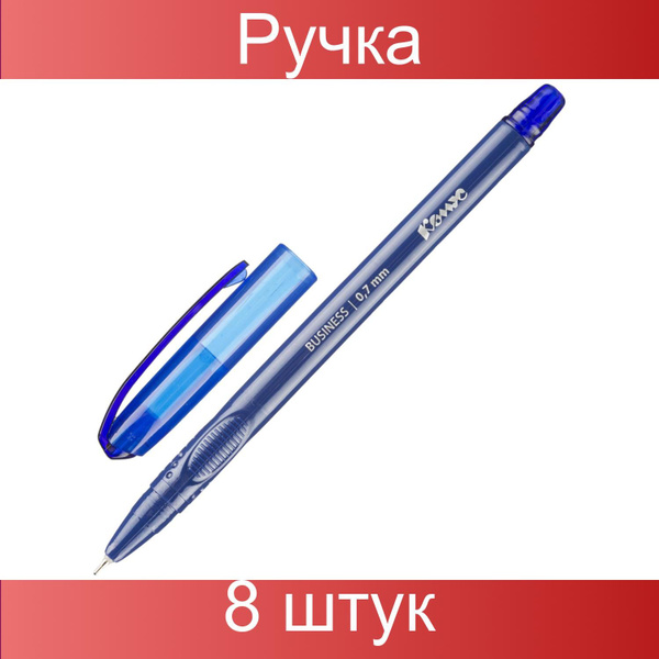 Ручка шариковая неавтоматическая Комус Business, маслян, син. стерж, 8 ...