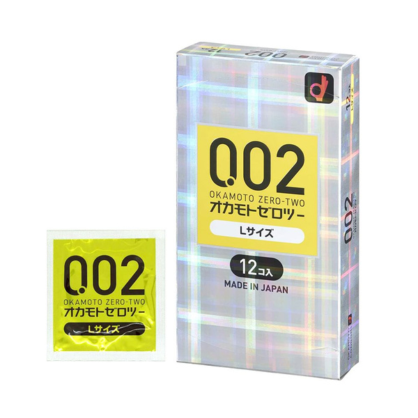 Okamoto Condoms 0.02 mm Презервативы Zero Zero Two - Размер Large 12 шт ...