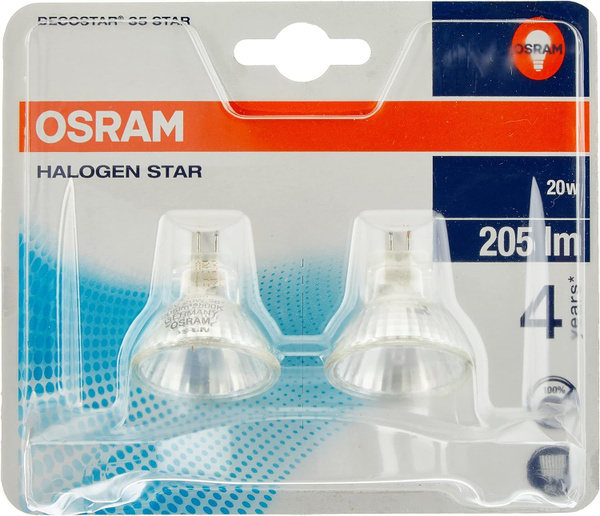 Лампочка (диаметр 35 мм) Osram Decostar 35s 44890 WFL 20w GU4 12v MR11 ...