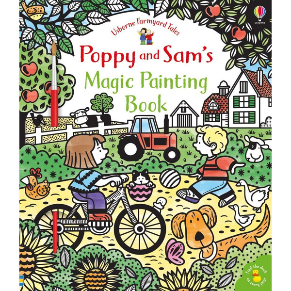 Usborne Farmyard Tales Poppy and Sam's Magic Painting Book волшебная ...