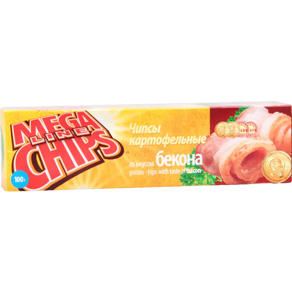 Чипсы Mega Chips со вкусом бекона 100 г. - купить с доставкой по ...