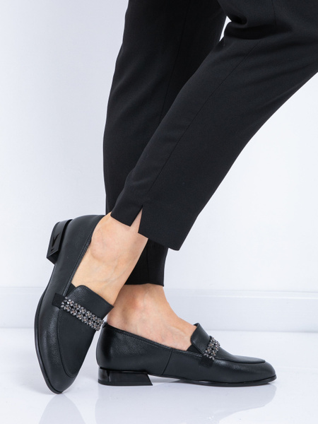 Лоферы Женский Ascalini черный графит, размер 43 Стандартный низкий (до 4 см) На любой сезон 9 ...