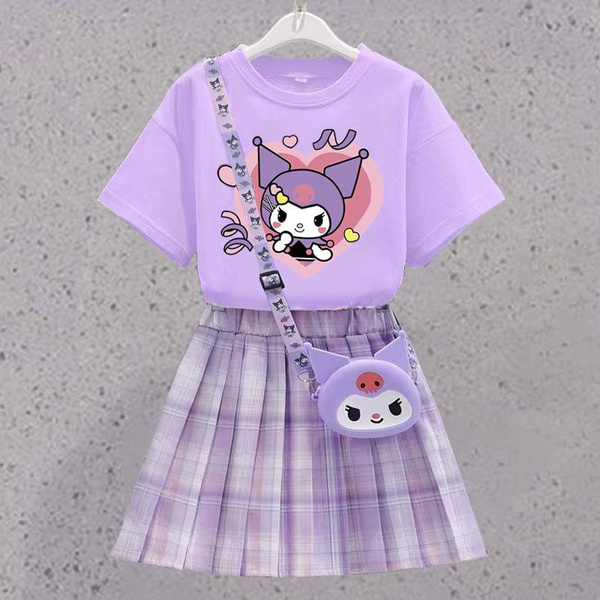 Комплект футболок KUROMI, размер 130, цвет фиолетовый - купить по ...