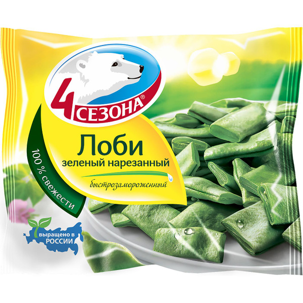 Лоби 4 СЕЗОНА зеленый нарезанный, 400г купить на OZON по низкой цене ...