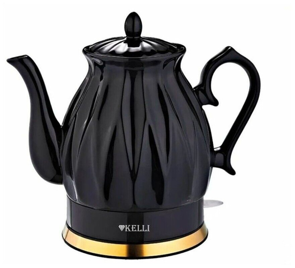 Купить электрический чайник KELLI KL-1341 черный, Керамика по низкой цене: отзывы, фото ...