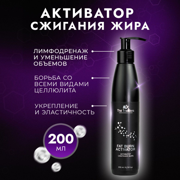 Активатор сжигания жира, средство для антицеллюлитного массажа тела ...