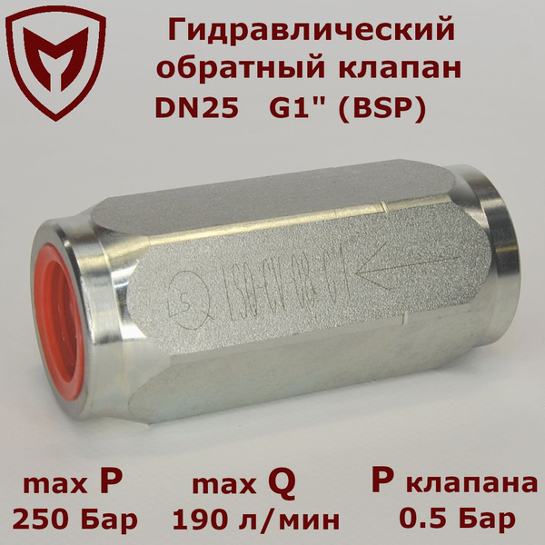 Гидравлический обратный клапан DN25 G1 (BSP) - купить с доставкой по ...