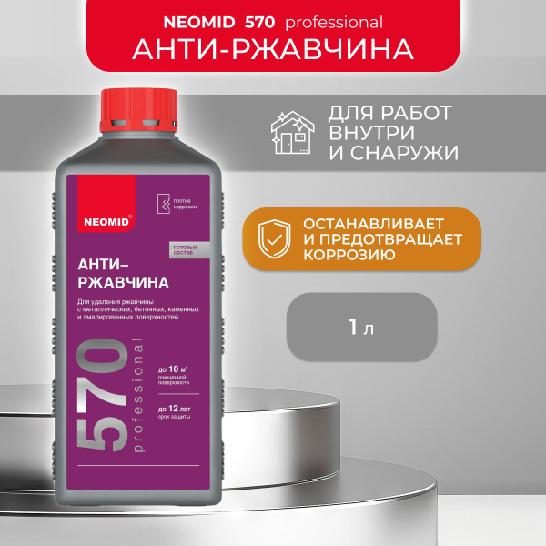 Характеристики Средство для удаления ржавчины Neomid 570 Анти-ржавчина ...