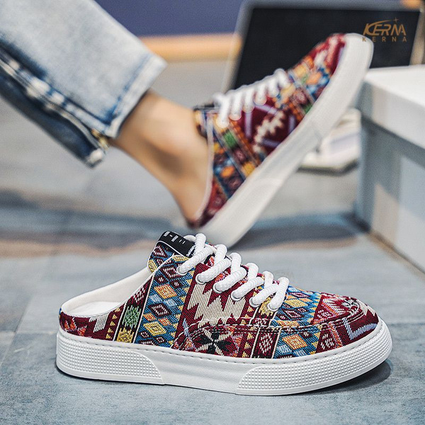 Кеды Мужской KERNA Брезент Треккинг, размер 39 Лето Без застёжки Без ...