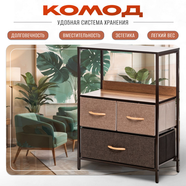 Комод iDomo Локи 3, 80x30x80 см - купить по выгодной цене в интернет ...
