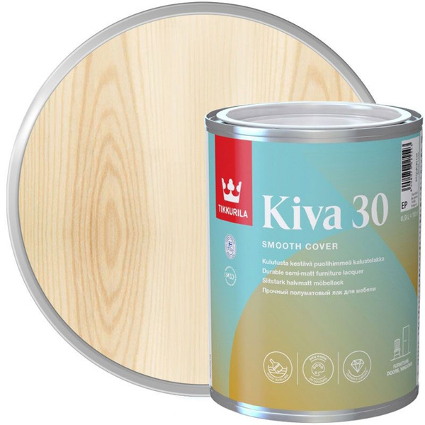 Лак строительный Tikkurila, основа Акрилатная, работы Внутренние ...