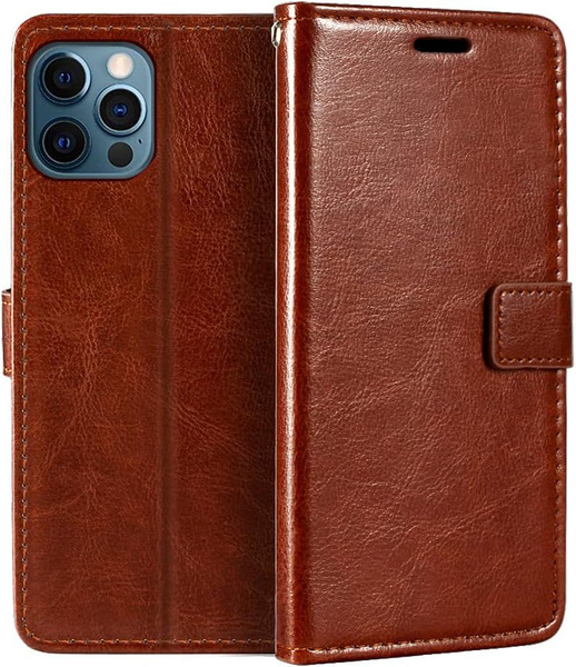 Чехол-книжка для iPhone 15 Pro Max / Айфон 15 Про Макс,коричневый ...