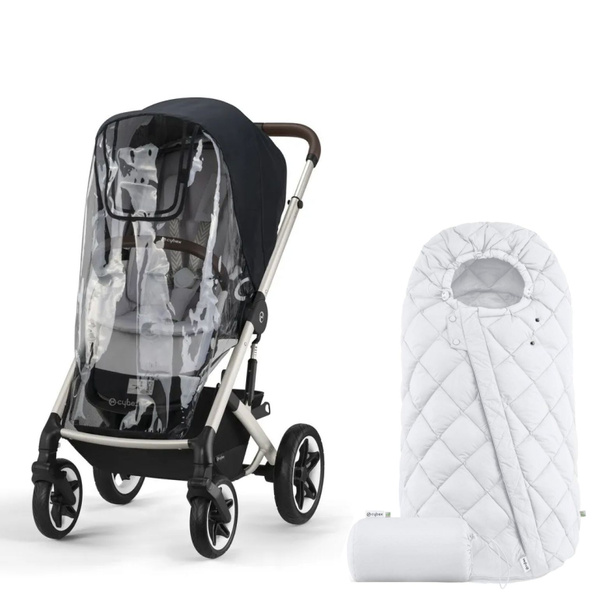 Комплект Cybex Snogga 2 Lava Grey и Дождевик для прогулочной коляски ...