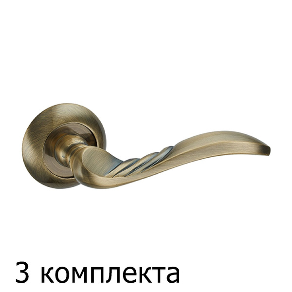 Ручки дверные Пиза (LOCKit) AB бронза без защелки (3 комплекта ...