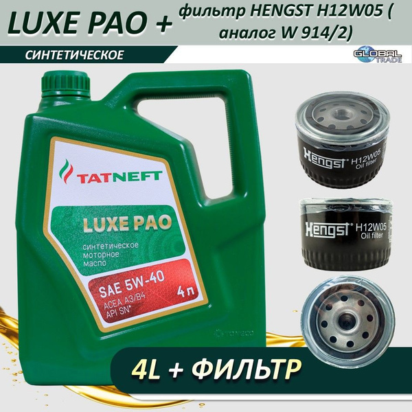 Масло моторное TATNEFT LUXE PAO 5W-40 Синтетическое 4.1 л 4650229681397 ...