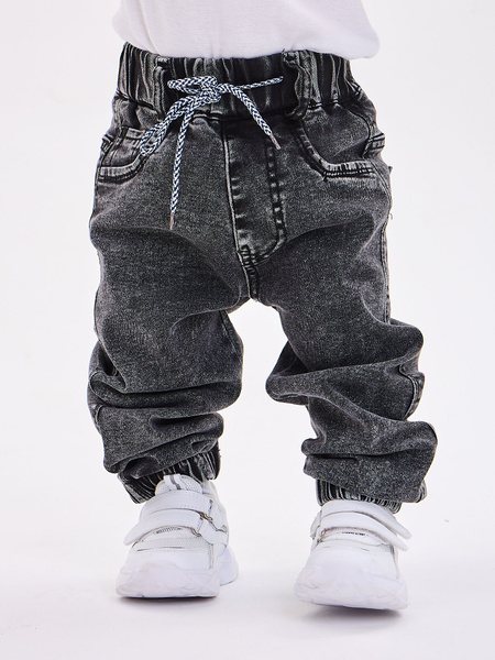 Джинсы Девочки, Мальчики Nikusha-kids серый джоггеры Джинс, размер 74 ...
