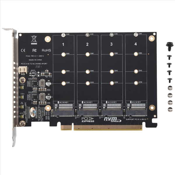 PH44 NVME с 4-дисковой платой PCIE для разделения сигналов - купить с ...
