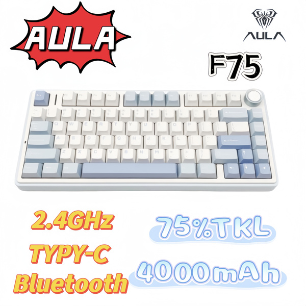 Характеристики AULA клавиатура Игровая клавиатура беспроводная F75 75% ...