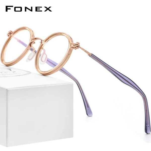Оправа для очков FONEX унисекс, винтажные круглые оптические очки в ...