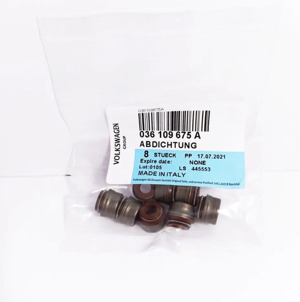 Колпачки маслосъемные 8 шт. VAG , Audi , Skoda , Volkswagen - арт ...